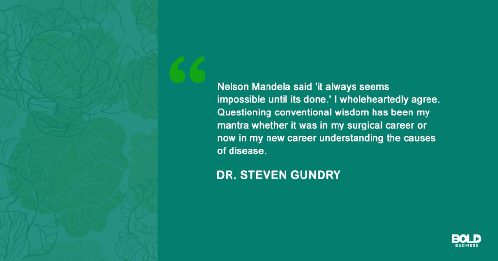 Bold Leader Spotlight: Dr. Steven Gundry, Founder Gundry MD