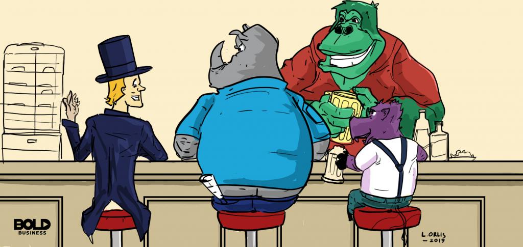 Animal Rights Movement Push for Equality for Animals & People Cartoon